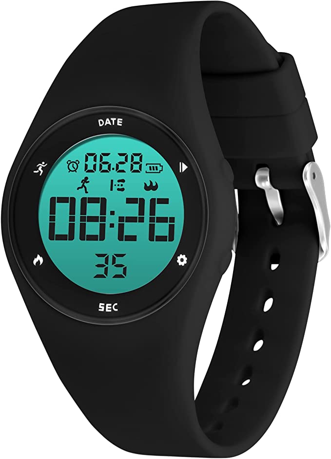 Smartwatch Kinderen - Stopwatch - Stappen - Waterdicht - Zwart - Lazy ...
